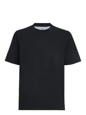 Brunello Cucinelli Cotton Crew-neck T-shirt - Blue
