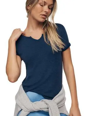 PILCRO Notched Tee - Navy