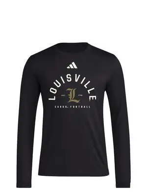 Adidas Louisville Cardinals Long Sleeve Graphic T-shirt - Black / Multi