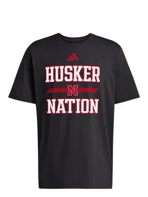 Adidas Nebraska Cornhuskers House Of Blanks T-shirt Black - Black / Multi