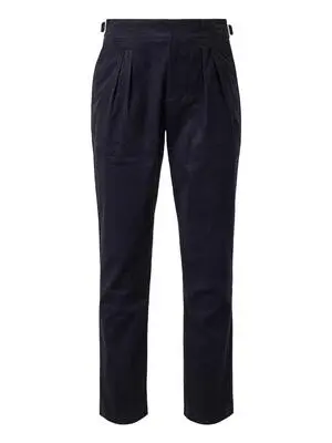 Mr P. Tapered-leg Trousers - Blue