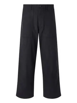 Polo Ralph Lauren Wide-leg Cotton-canvas Trousers - Black