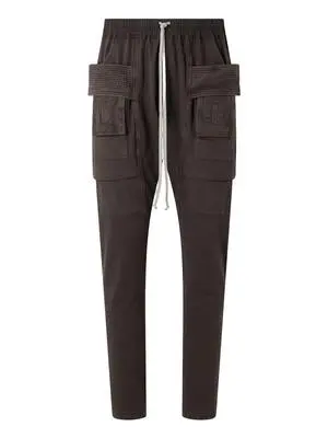 Rick Owens Creatch Tapered Cotton-jersey Sweatpants - Brown