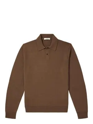 Mr P. Merino Wool Polo Shirt - Brown