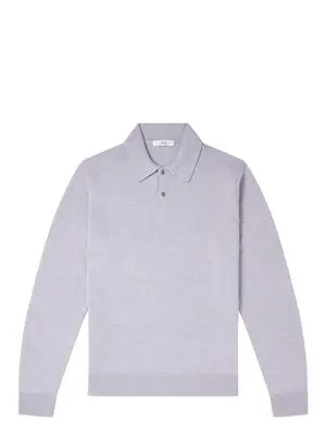 MR P. Mr P. - Merino Wool Polo Shirt - Men - Gray - XS