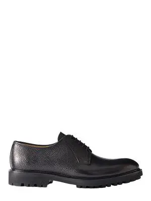 Mr P. Full-grain Leather Derby Shoes - Black