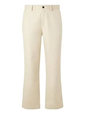 Mr P. Straight-leg Cotton And Cashmere-blend Twill Trouser - Neutrals