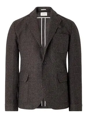 Oliver Peoples Solms Wool-blend Houndstooth Blazer - Brown