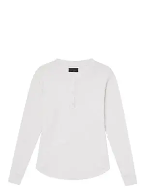 LES TIEN Garment-dyed Ribbed Cotton-jersey T-shirt - Neutrals