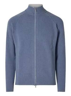 Eleventy Eleventy - Wool Zip-Up Sweater - Men - Blue - S Blue