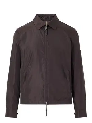 Burberry Logo-appliquéd Reversible Check Shell Blouson Jacket - Brown