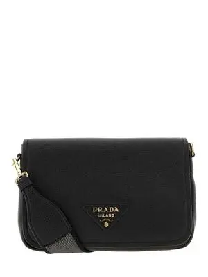 Prada PRADA Leather Crossbody Bag Black