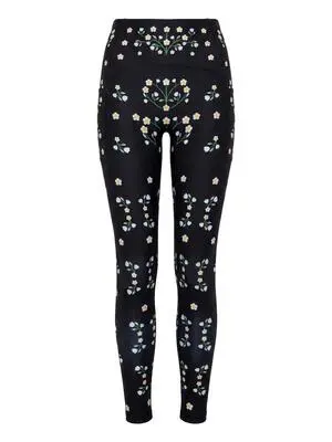 JESSIE ZHAO NEW YORK Night Garden High-waisted Leggings - Black