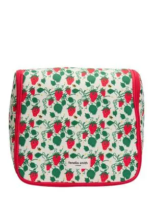FENELLA SMITH Strawberry Daze Lyla Hanging Washbag - Red