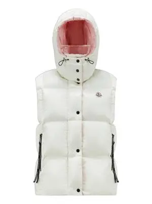 Moncler Moncler Luzule Hooded Down Vest White