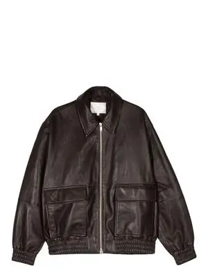 Studio Nicholson STUDIO NICHOLSON Piston Zip-Up Jacket Brown
