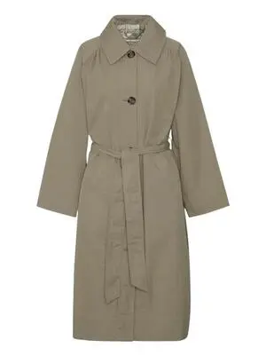 Barbour Garbo Showerproof Trench Coat - Gray