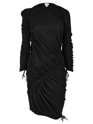 Bottega Veneta Textured Shift Dress - Black