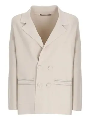 D.exterior Double-breasted Blazer - Beige