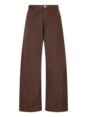 SSSTEIN High-rise Waist Wide-leg Denim - Brown