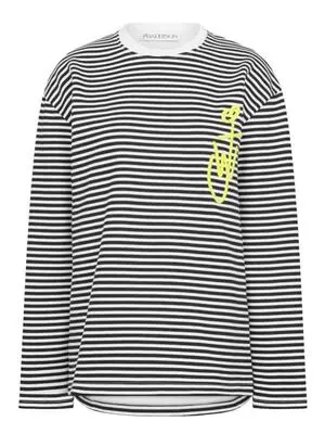 J.W.ANDERSON Logo Stripe Long-sleeved T-shirt - Black