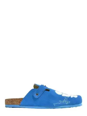 THE EDGE OF EARTH™ X Octavious Marks Skeleton-patch Buckle-strap Mules - Blue