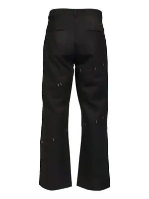 ROCKSTEADY Nail-stitched Straight-leg Trousers - Black