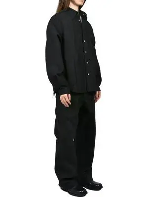BIBLIOTHERK Patch-pocket Long-sleeve Shirt - Black