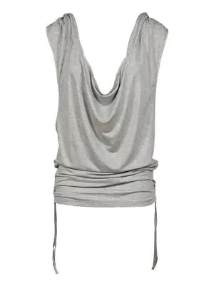BOHEMSEO Cowl-neck Sleeveless Hoodie