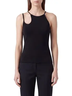 ALEXANDER MCQUEEN Mcqueen Cut-Out Viscose Top