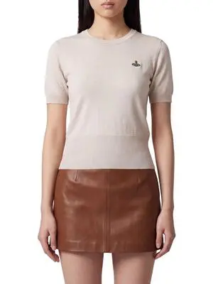 VIVIENNE WESTWOOD VIVIENNE WESTWOOD Wool Slim Fit Sweater Beige