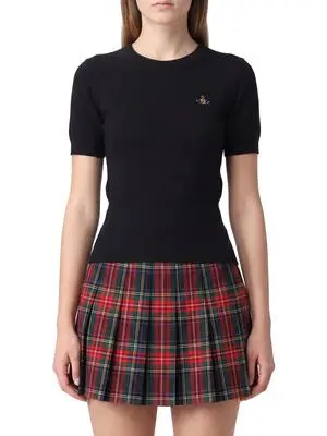 VIVIENNE WESTWOOD Wool Slim Fit Short-sleeved Sweater - Black