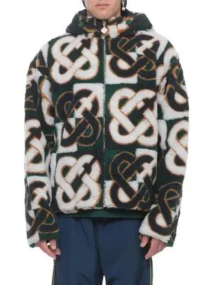 Casablanca Hooded Fleece Jacket - Green