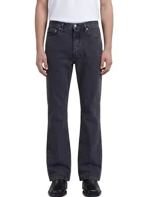JIL SANDER Mid-rise Flared Cotton Denim Jeans - Black