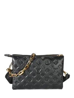 LOUIS VUITTON Louis Vuitton Monogram Embossed Coussin PM Black