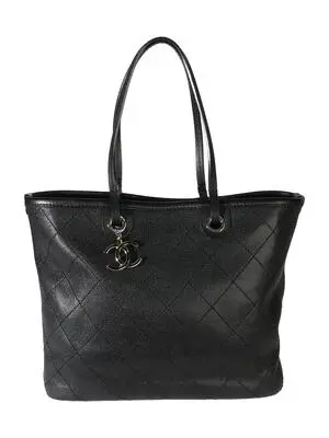 Chanel Quilted Caviar Shopping Tote - Black