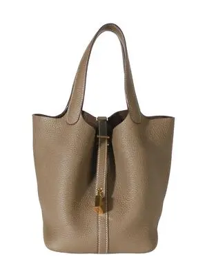 Hermès Etoupe Clemence Picotin Lock 22 GHW Gray