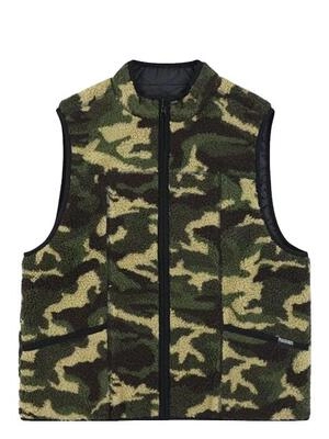 PLEASURES Felis Reversible Vest - Camo/black