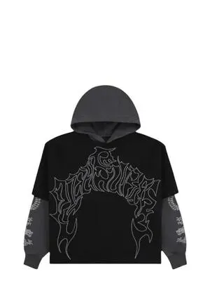 PLEASURES Dragon Layered Hoodie - Black