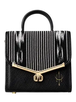 BELLA SOUL Mini Crossbody Leather Bag - Black