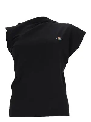 VIVIENNE WESTWOOD Top "hebo" Con Logo Black