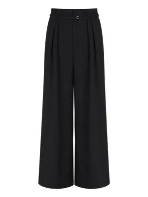 Dries Van Noten Peacha Wide Leg Trousers - Black