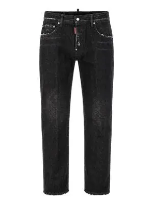 Dsquared2 Jeans Cinque Tasche In Denim - Black