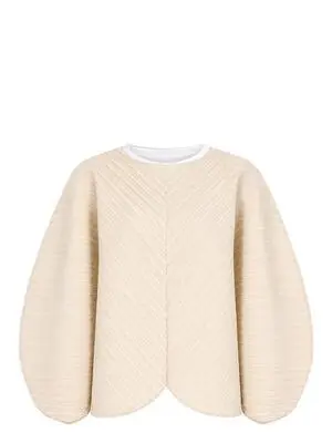 Issey Miyake Pleats Please Issey Miyake Coast Pleated Top Beige