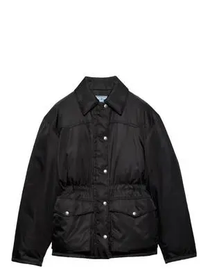 Prada Drawstring Buttoned Down Jacket - Black