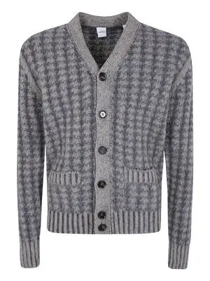 Aspesi Ribbed V-neck Knit Top - Grey