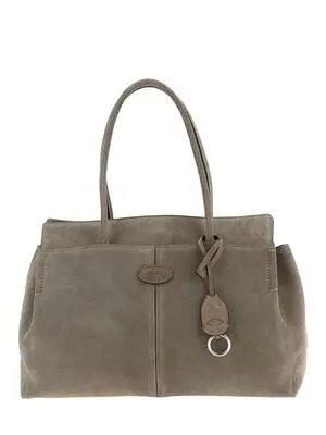 TOD'S Suede Shoulder Bag - Grey