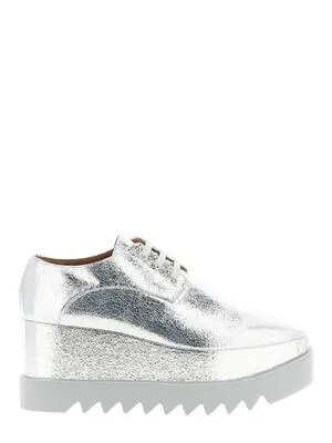 Stella McCartney Metallic Lace Up Sneakers - Silver
