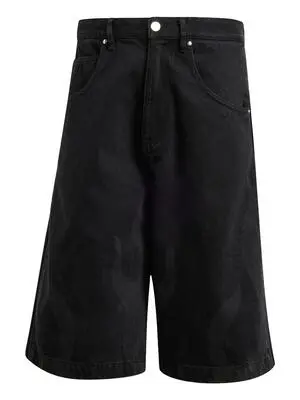 Adidas Flames Denim Shorts - Black