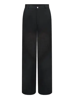 ÚCHÈ Denim Heart Pants - Black